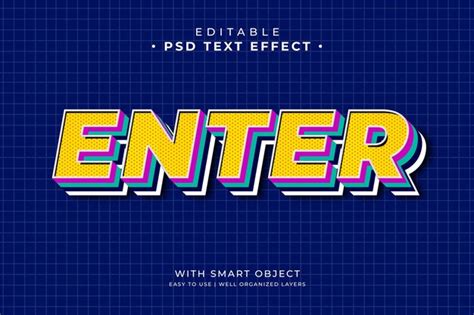 premium psd enter text effect