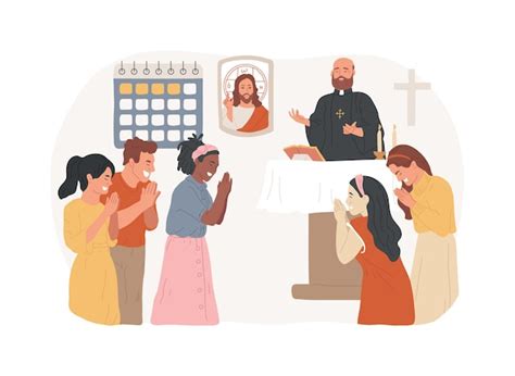 Premium Vector Christian Event Isolated Concept Vector Illustration