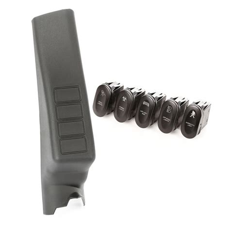 Rugged Ridge Etched A Pillar 4 Switch Pod Kit For 07 18 Jeep Wrangler