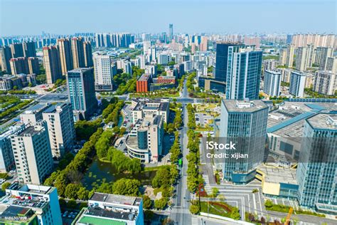 Modern Architectural Landscape Of Jiaxing Zhejiang Province China Stock