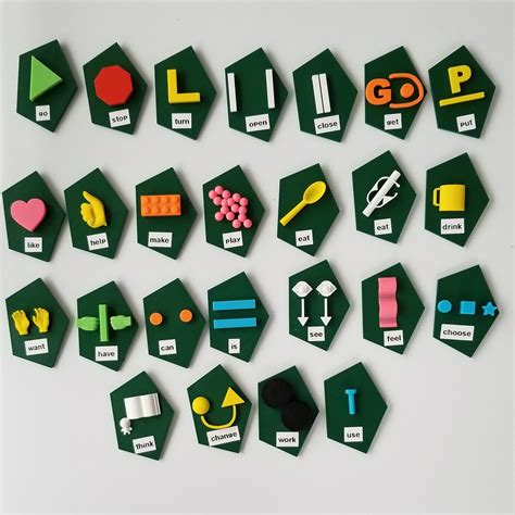 Full Set Tactile Symbols Core Vocabulary Etsy Canada