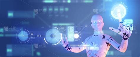 人工智能技术计算机辅助制造，未来工业机器学习数字技术，3d机器人未来gui图形界面，网络空间元宇宙背素材 花瓣网
