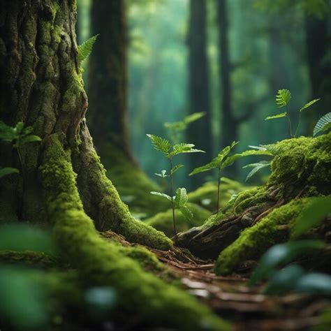 Premium Photo Beautiful Deep Jungle Inside A Big Forest
