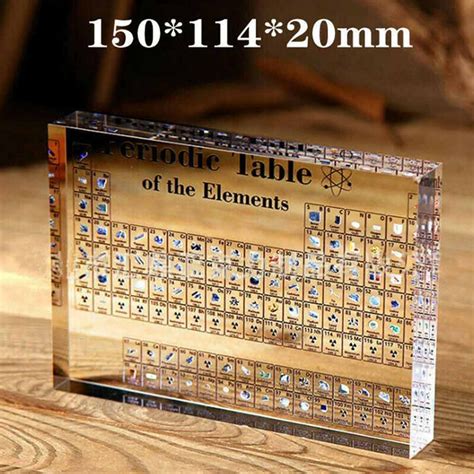 Dc Periodic Table With Real Elements Inside Acrylic Periodic Table