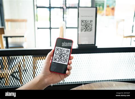 Qr Code Payment E Wallet Man Scanning Tag Accepted Generate Digital