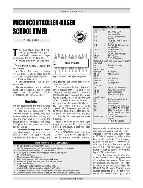 Micro Controller Based School Timer Kits N Spares