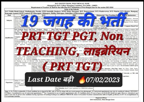Librarian Prt Tgt Pgt Teaching And Non Teaching Staff Recruitment 2023 At