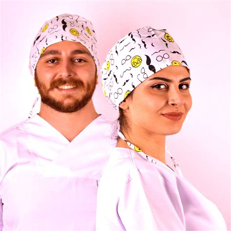 Ophthalmology Scrub Caps For Men Eyeglasses Surgical Cap Women Smiley