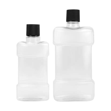 New Design Transparent Empty 250ml 500ml Pet Plastic Mouthwash Bottle