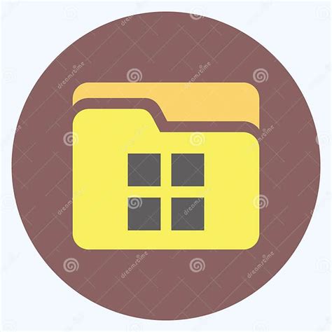 Icon File Manager Suitable For Mobile Apps Symbol Color Mate Style Simple Design Editable