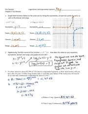 Chapter Review Key Pre Calculus Chapter Test Review Logarithmic And Exponential Explorer