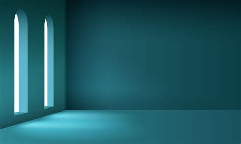 밝은 전면 화면과 텍스트 바닥 여유 공간 질감이 없는 색칠된 열린 공간 벽이 있는 밝은 배경 다채로운 벡터 3d 그림이 있는 추상적인 노란색 빈 방 벽에 대한 스톡 벡터