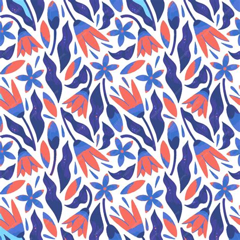 Premium Vector Sealess Floral Pattern Illustration Vector