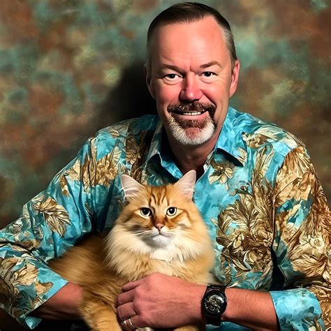 Self Portrait With Cat Digital Art By Mark Poole Fine Art America