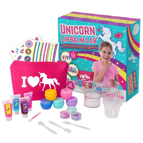 Buy Girlzone Unicorn Lip Balm Lab 22 Piece Make Your Own Lip Gloss Set