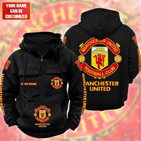 Personalized Manchester United Cargo Hoodie Sport Hoodie T For Fans