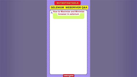 8how To Maximize And Minimize Browser In Selenium Youtube