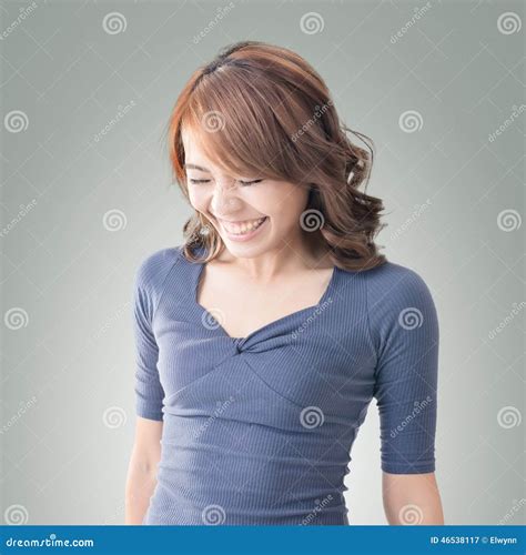 Shy Asian Girl Smiling Stock Image Image Of Cheerful