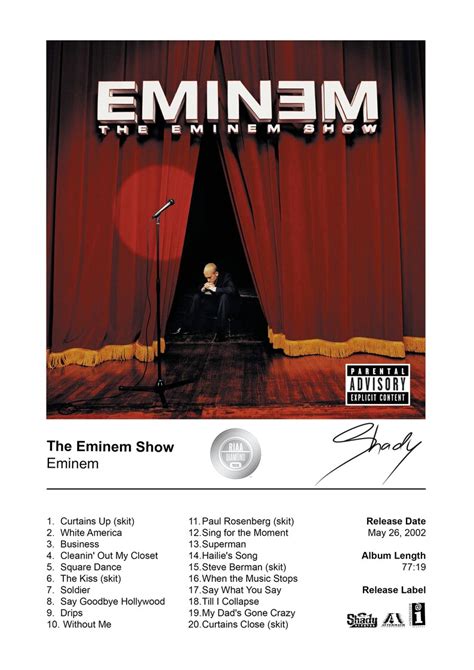Eminem The Eminem Show Album Cover Poster Etsy