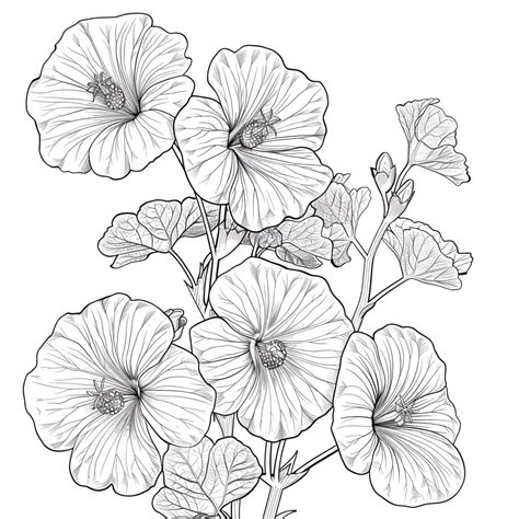 Tropeolo Flower Coloring Pages