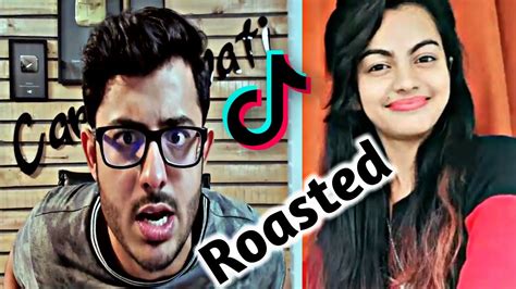Carryminati Roasted Beauty Khan On Tik Tok Star Youtube