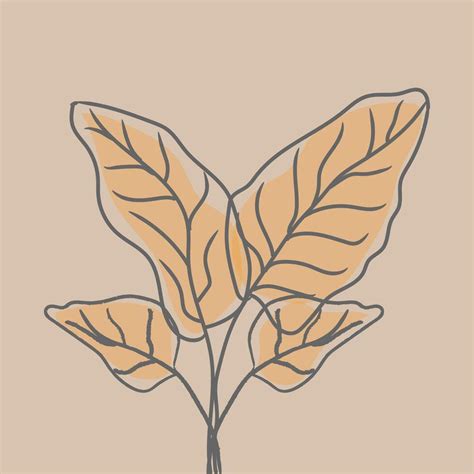 Line Drawing Of A Leafy Plant 45900549 Vector Art At Vecteezy