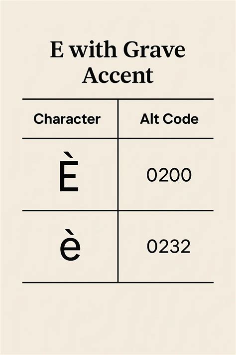 È Alt Code How To Type È E With Grave Accent On Keyboard