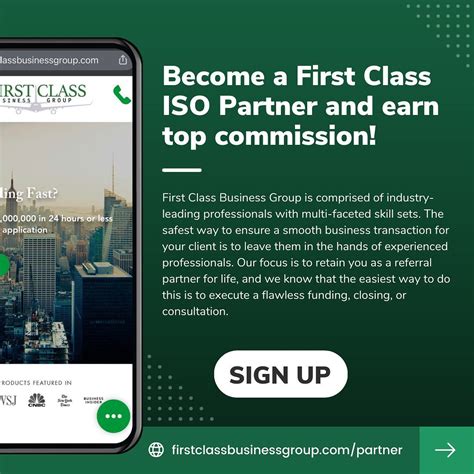 Become A First Class Iso First Class Business Group