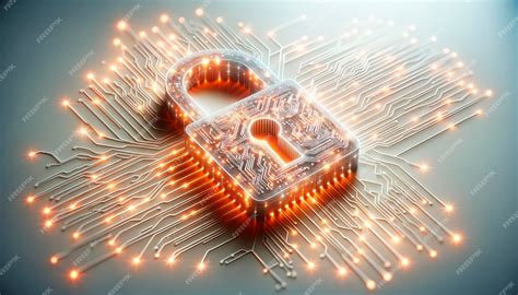 Cyber Security Concept Closed Padlock On Circuit Board Generative Ai