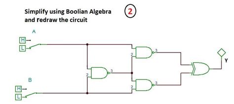 Solved 2 Simplify Using Boolian Algebra And Redraw The