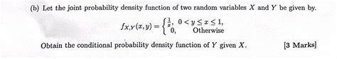 Solved B Let The Joint Probability Density Function Of Chegg