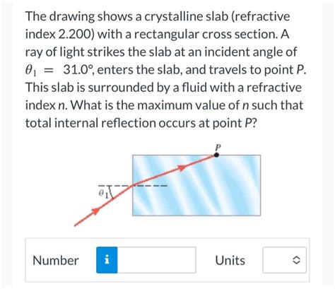 Solved The Drawing Shows A Crystalline Slab Refractive