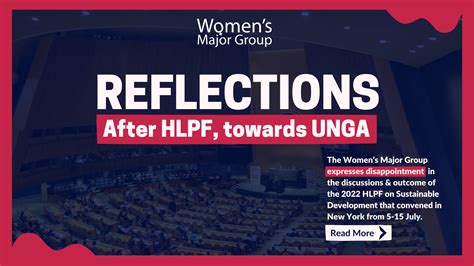 Reflections After Hlpf Towards Unga Womens Major Group