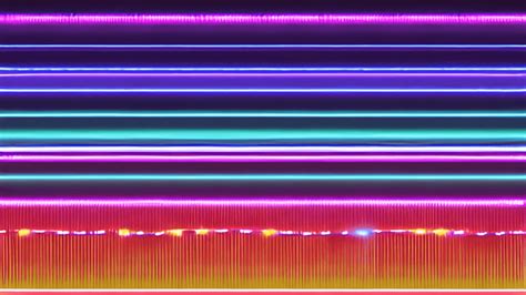 Colorful Graphic Waveform Drawing With Futuristic Digital Distortion