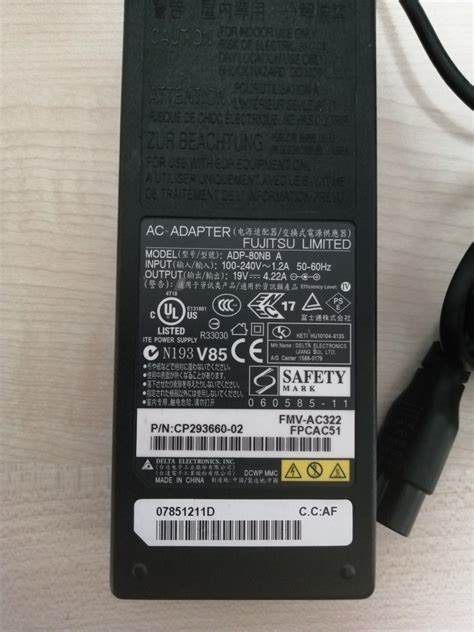 純正品 富士通 Fujitsu Acアダプター19v 4 22a｜paypayフリマ