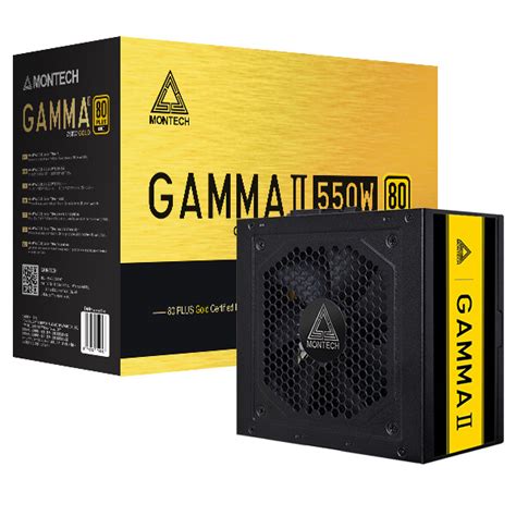 Блоки питания серии Montech Gamma II имеют сертификаты 80 Plus Gold