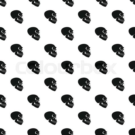 Skull Pattern Vector Seamless Repeating For Any Web Design Colourbox