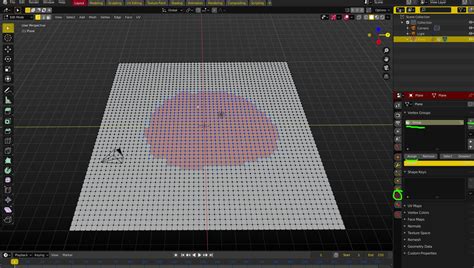Vertices Displace Modifier On Specified Region Of Hollowed Cylinder
