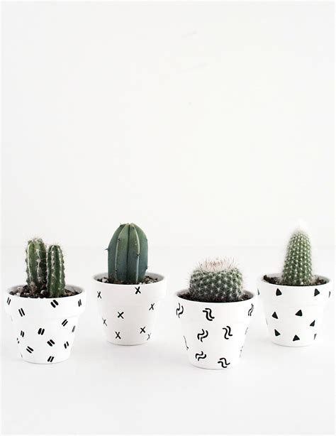 Diy Mini Patterned Plant Pots Homey Oh My