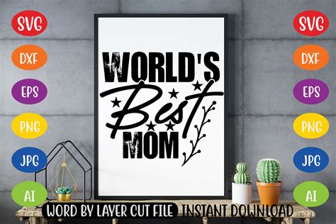 Worlds Best Mom Svg Graphic By Dreams Store · Creative Fabrica