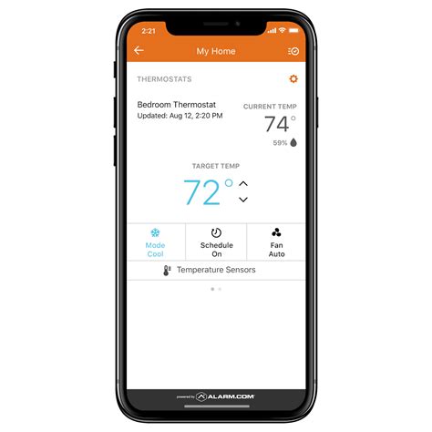 Adc T40k Hd Smart Thermostat Hd With Color Touchscreen Black Display