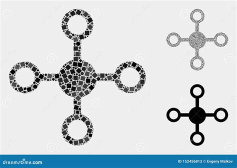 Node Icon Mosaics Of Squares And Circles Stock Vector Illustration Of