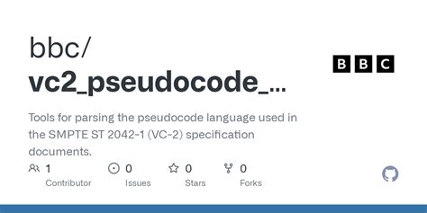 github bbc vc2 pseudocode parser tools for parsing the pseudocode