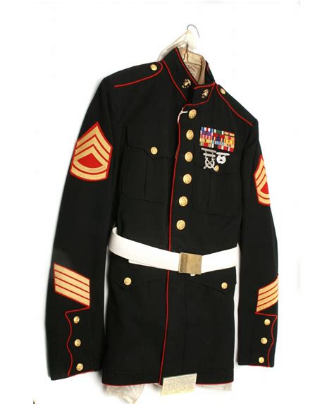 Lot 313 Ww2 Usmc Dress Blues Uniform Set Belt
