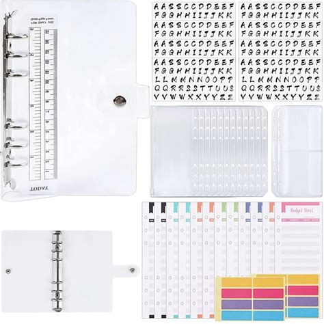 38 Pcs 예산 주최자 바인더 현금 봉투 시스템 스티커 예산 시트 Pvc 가방 머니 플래너 용클립 Aliexpress