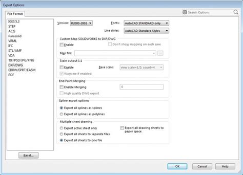 Problems Saving Solidworks File As A Dxf File In Drawing Mode