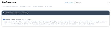 Does Assistant Send Emails On Public Holidays 7targets Ai Sales Assistant