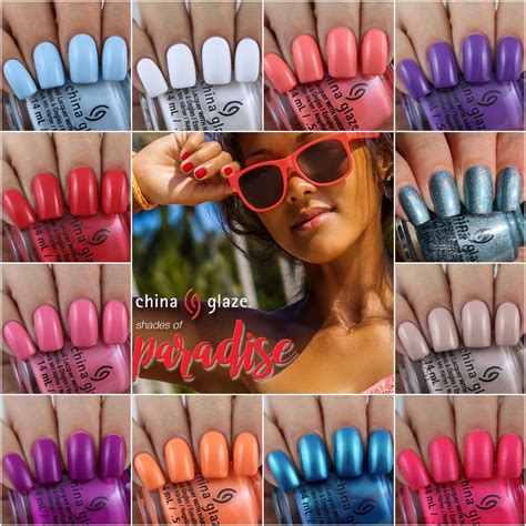 Olivia Jade Nails China Glaze Shades Of Paradise Collection Swatches