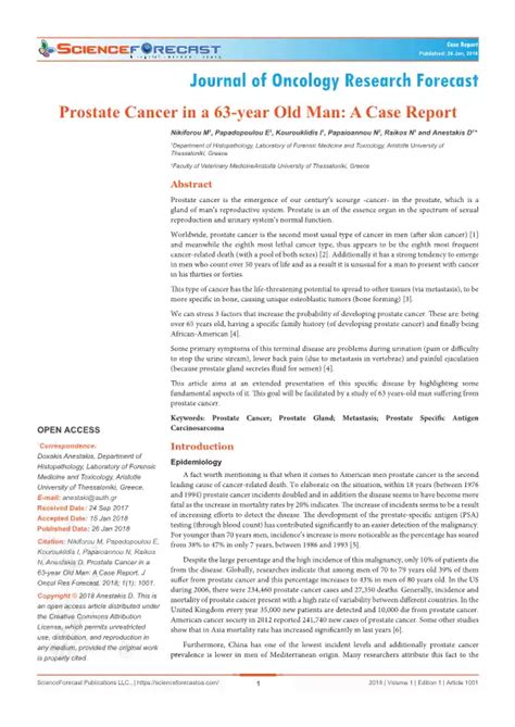 Prostate Cancer In A 63 Year Old Man A Case Report Docslib