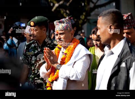 Kathmandu Nepal 2nd Oct 2014 Nepals President Ram Baran Yadav C
